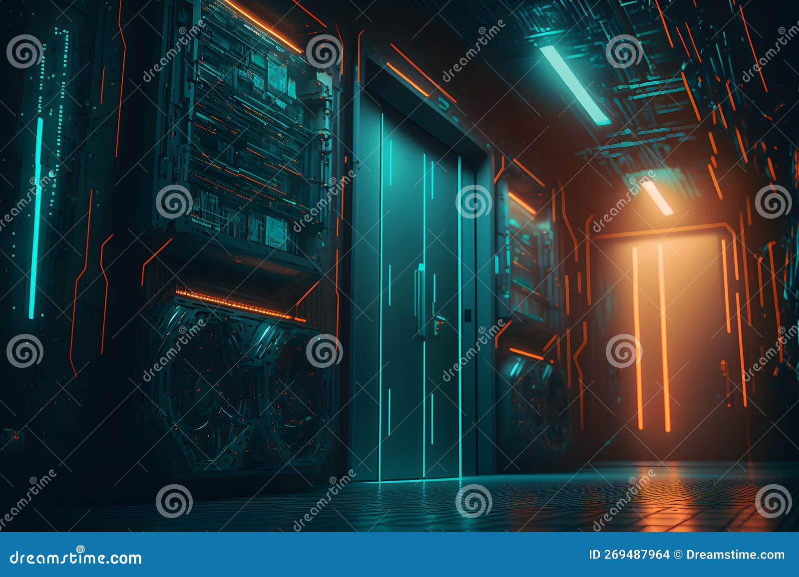 Server Racks In Computer Network Security Server Room Data Center ...