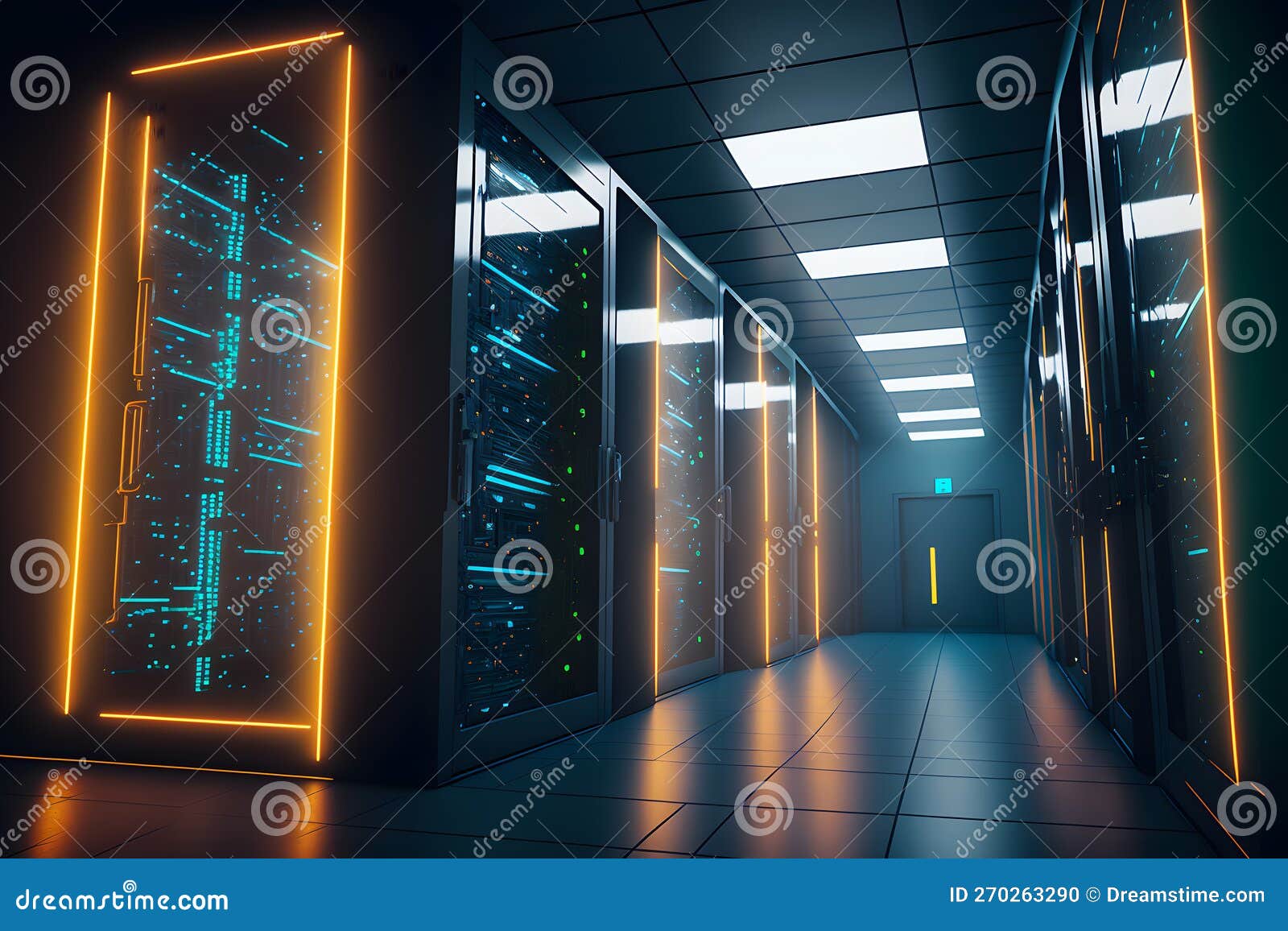 Server Racks in Computer Network Security Server Room Data Center ...