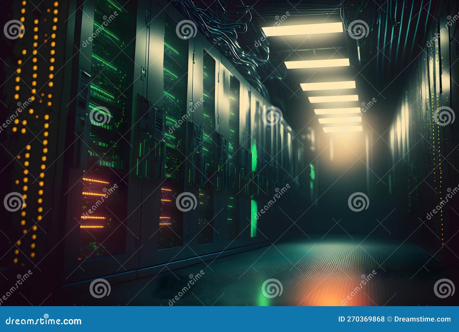 Server Racks in Computer Network Security Server Room Data Center ...