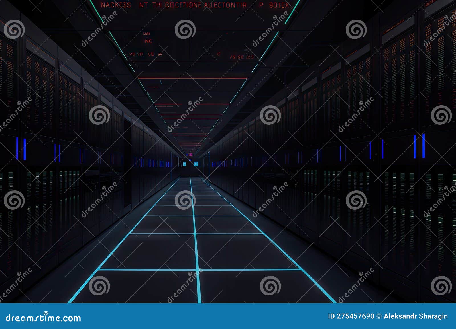 Server Racks In Computer Network Security Server Room Data Center Generative Ai Stock