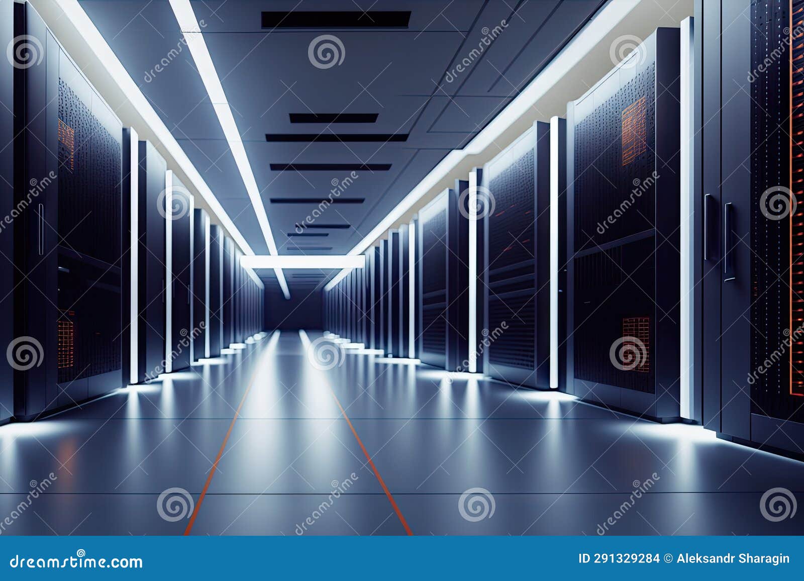 Server Racks in Computer Network Security Server Room Data Center ...