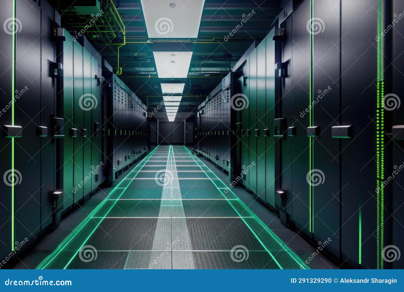 Server Racks in Computer Network Security Server Room Data Center ...