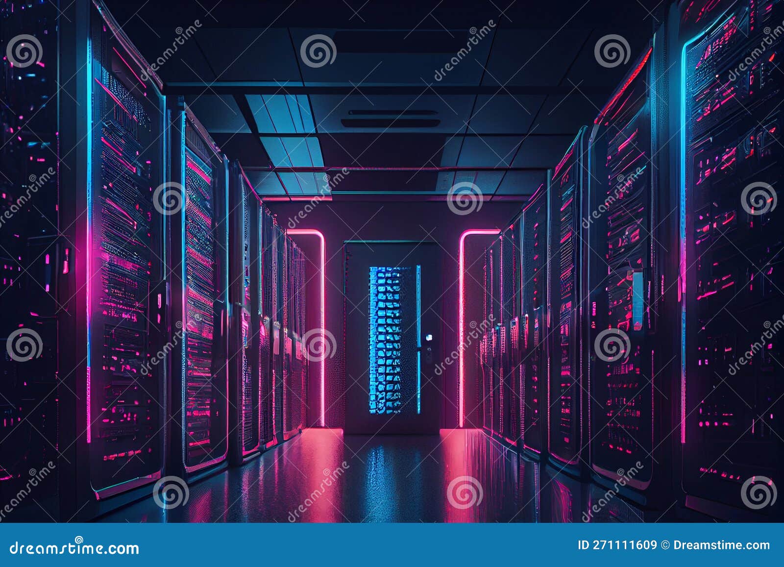 Server Racks in Computer Network Security Server Room Data Center Stock ...