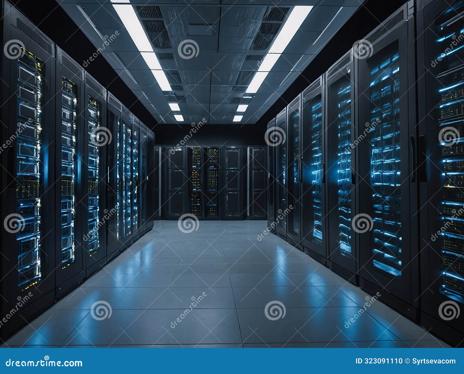 Server Racks in Computer Network Security Server Room Data Center ...