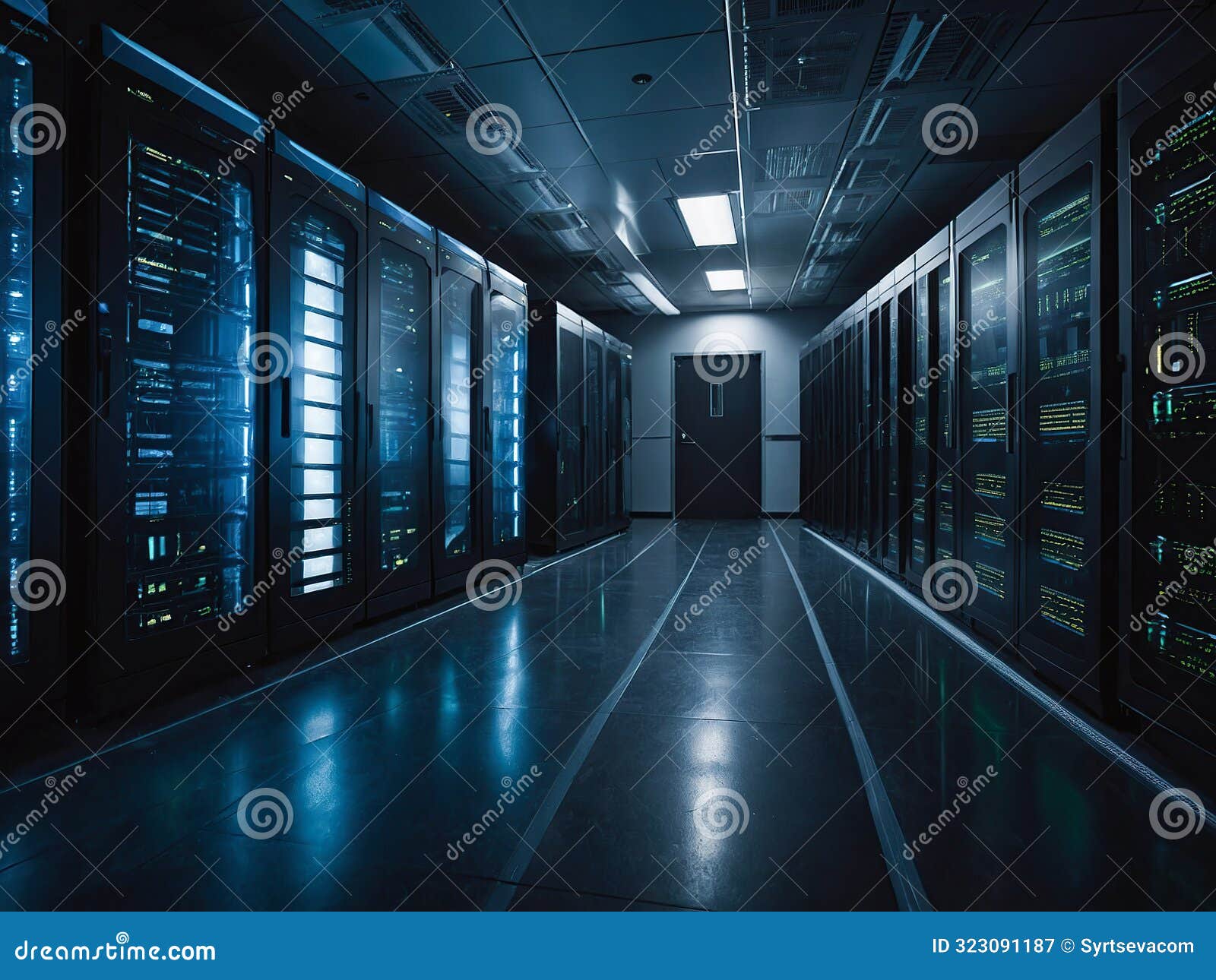 Server Racks in Computer Network Security Server Room Data Center ...