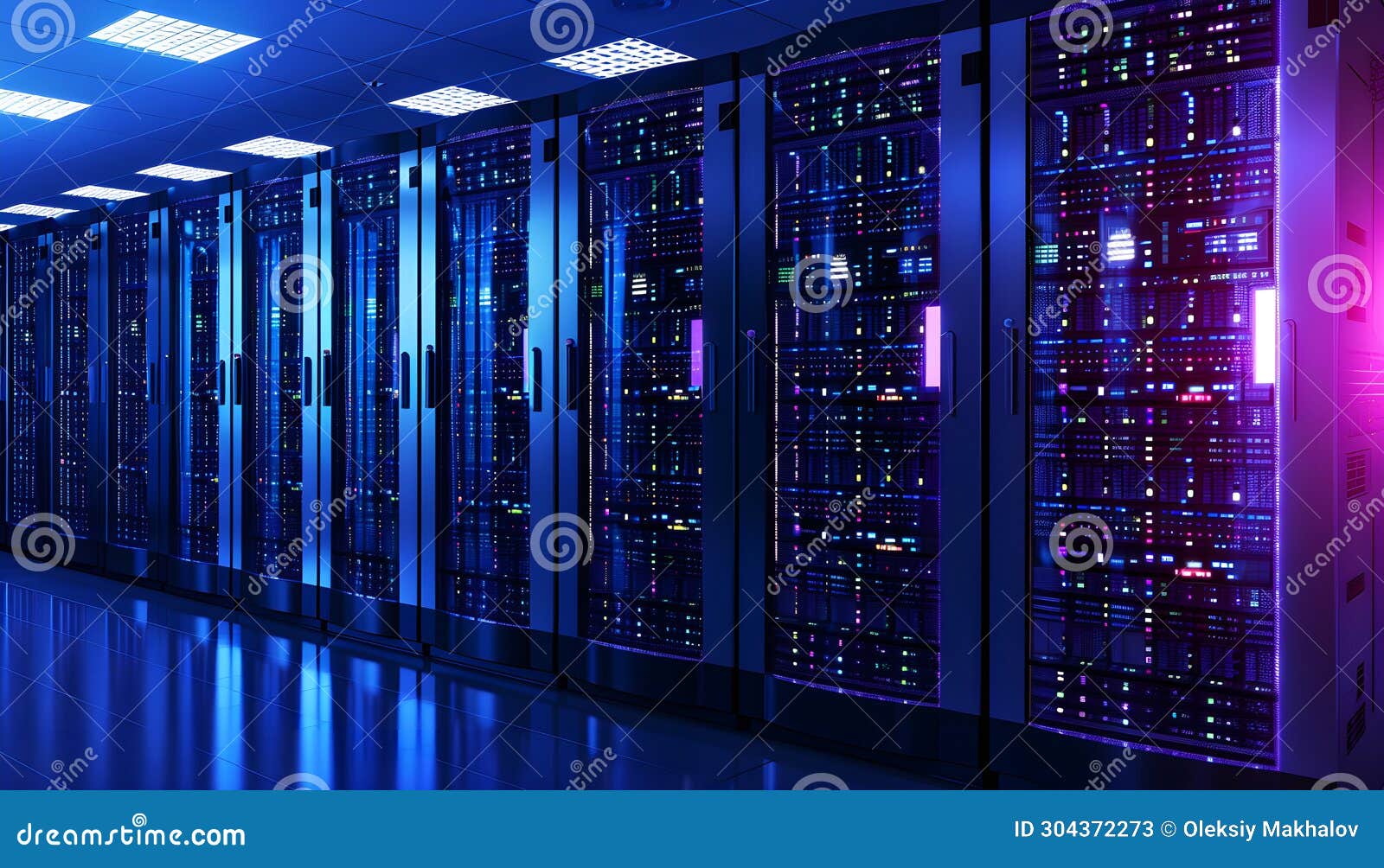 Server Racks in Computer Network Security Server Room Data Cente Stock ...