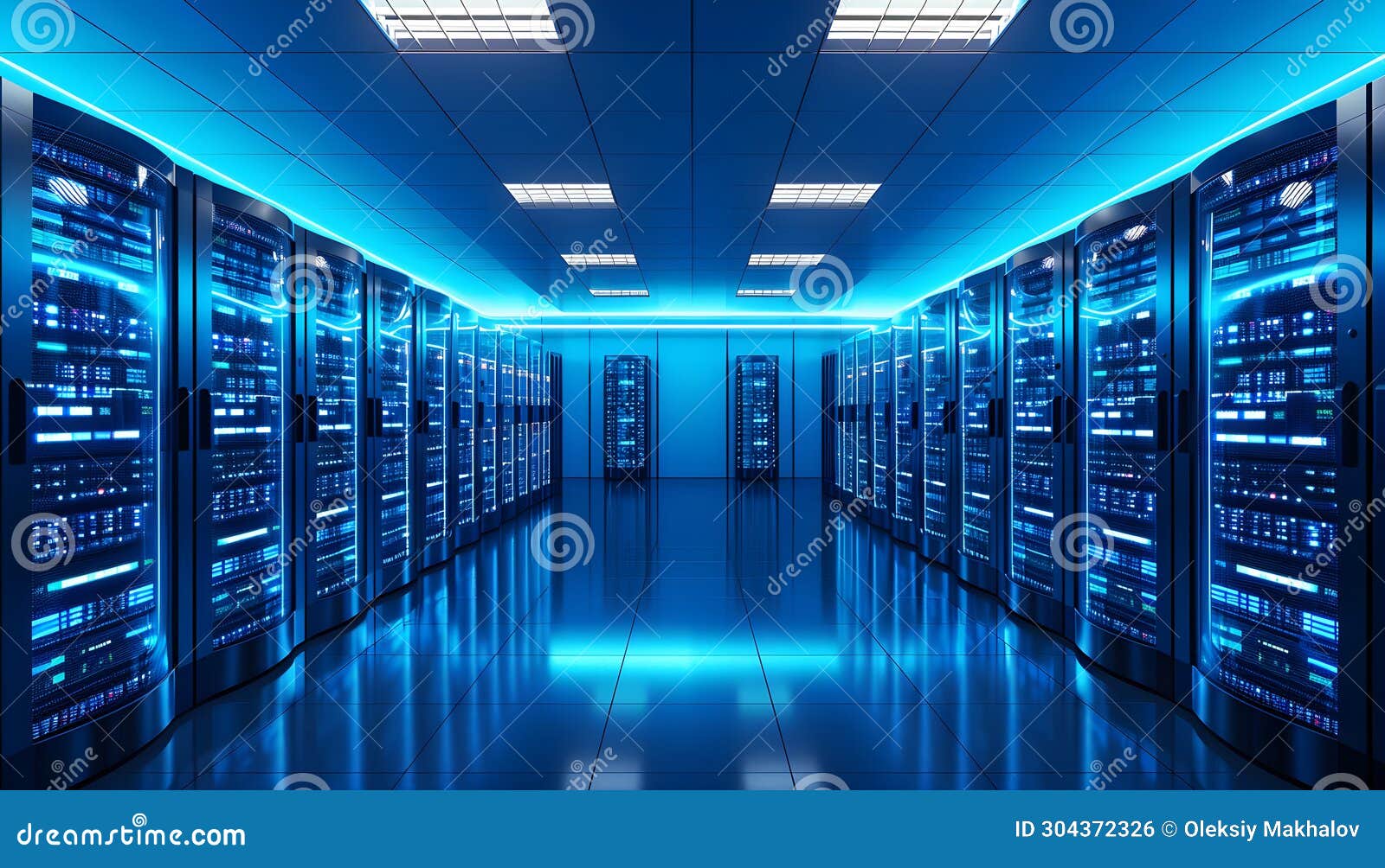 Server Racks in Computer Network Security Server Room Data Cente Stock ...