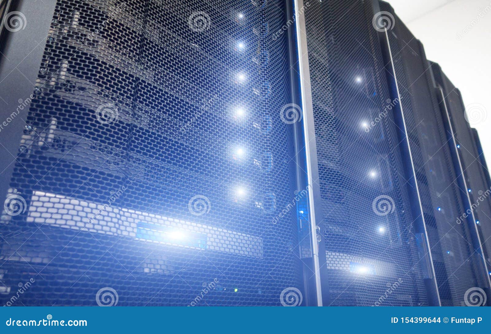 Server Racks in Empty Secure Computer Data Centre Stock Photo - Image ...