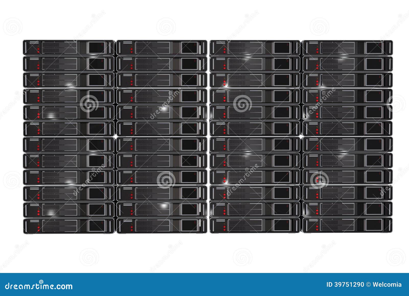 Server Racks Front View stock illustration. Illustration of horizontal ...