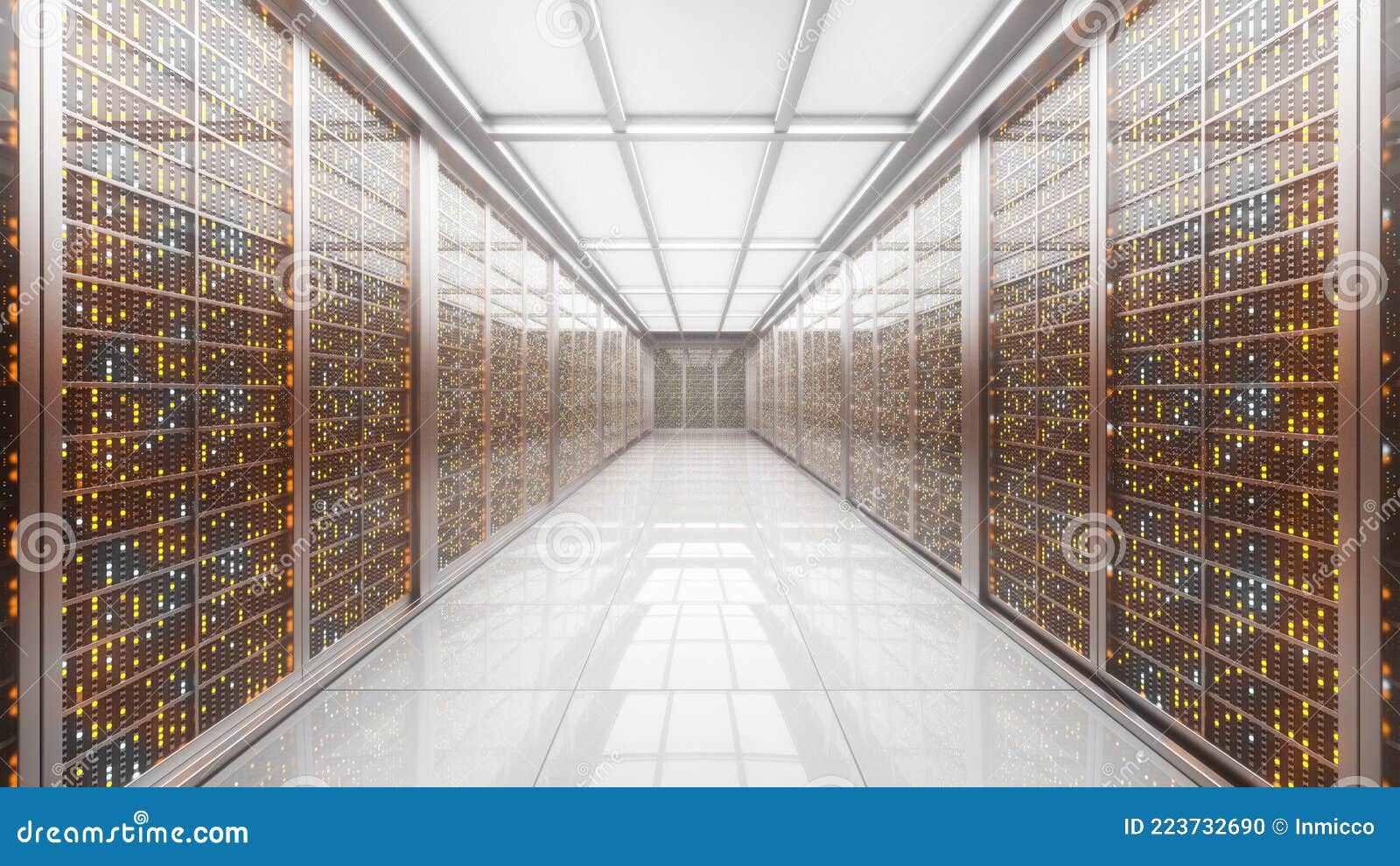Server Racks in Server Interior Room Data Center. Server Room Center ...