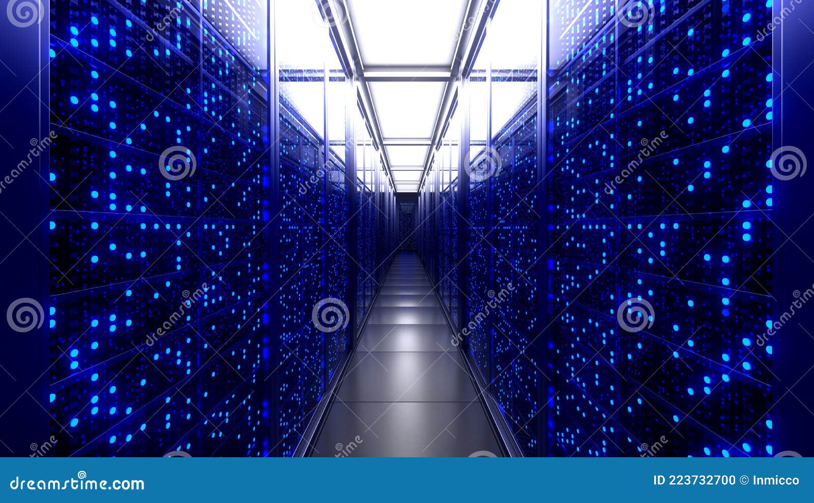 Server Racks in Server Interior Room Data Center. Server Room Center ...