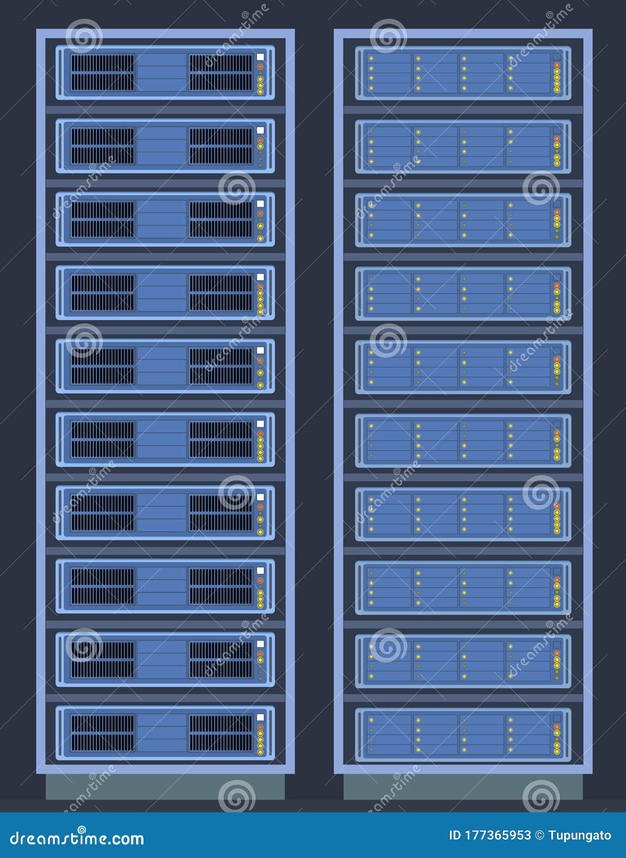 Server racks stock vector. Illustration of business - 177365953
