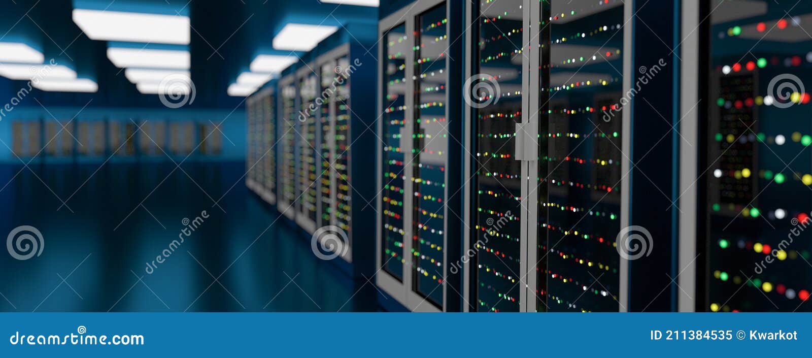 Server Room Data Center. Backup, Mining, Hosting, Mainframe, Farm and Computer Rack with Storage ...