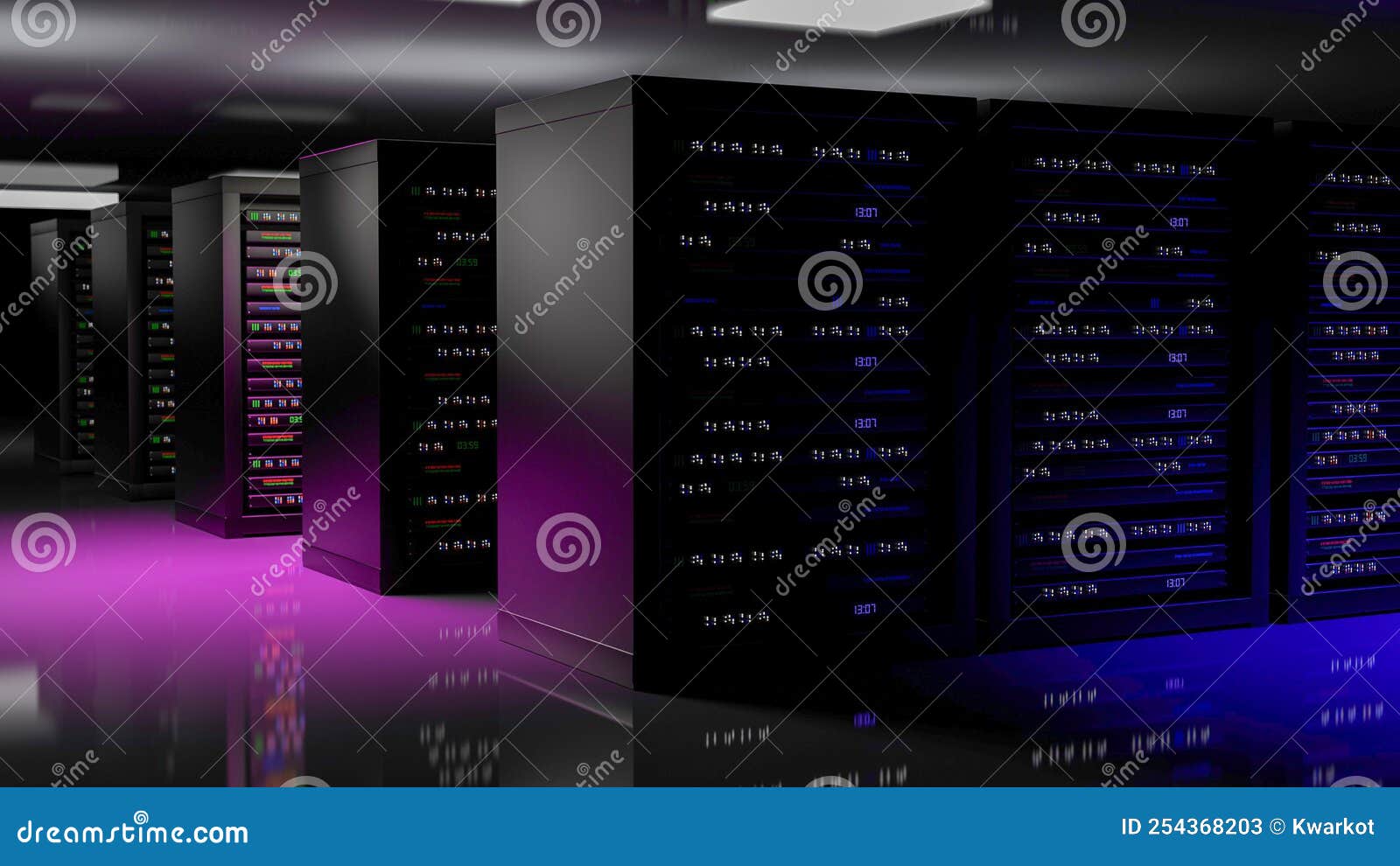 Server Room Data Center. Backup, Mining, Hosting, Mainframe, Farm and ...