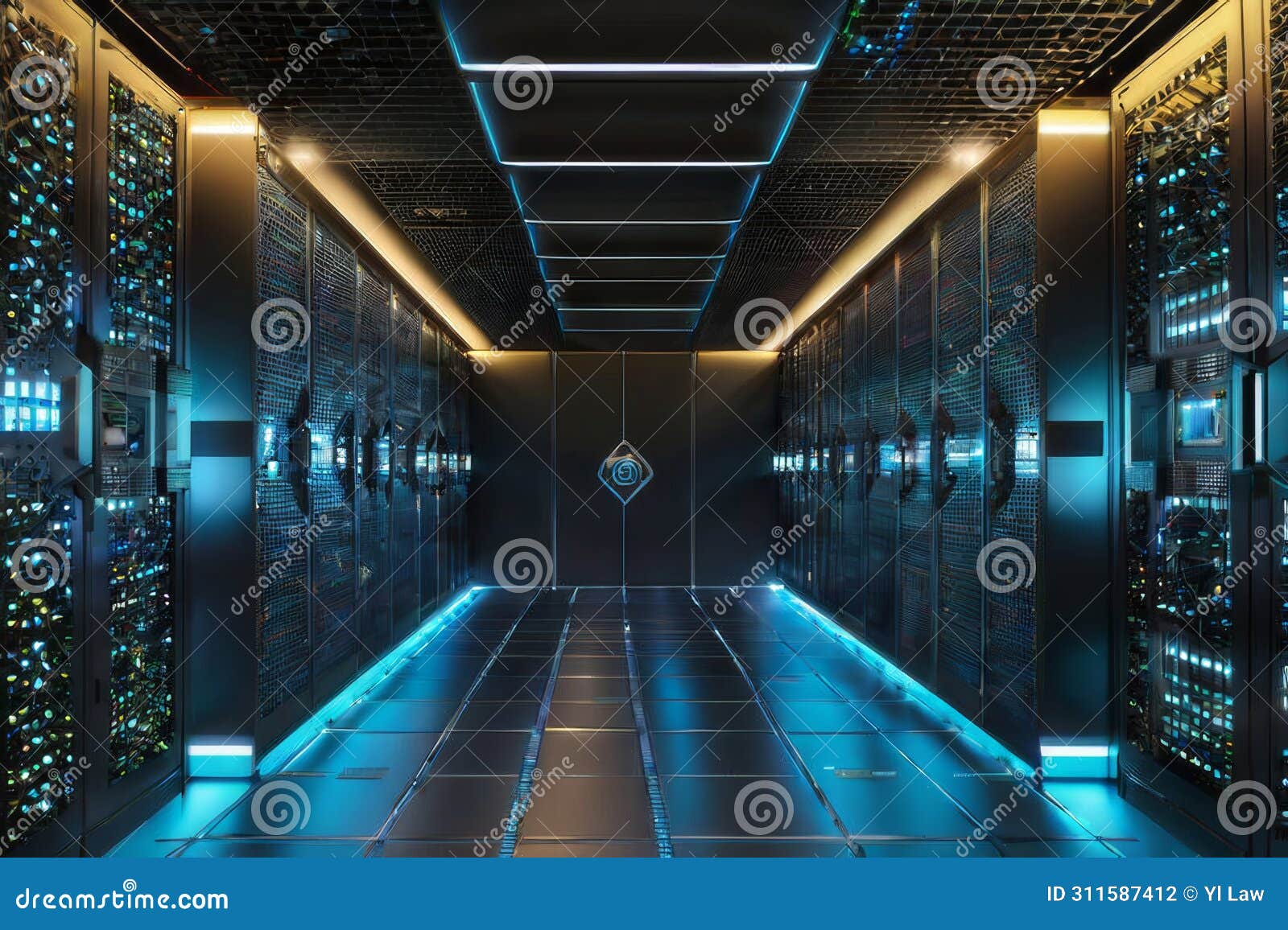 Server Racks in Server Room Data Center Editorial Photography - Image ...