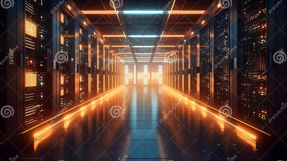 Server Racks, Symbolizing the Backbone of Digital Infrastructure Cloud ...