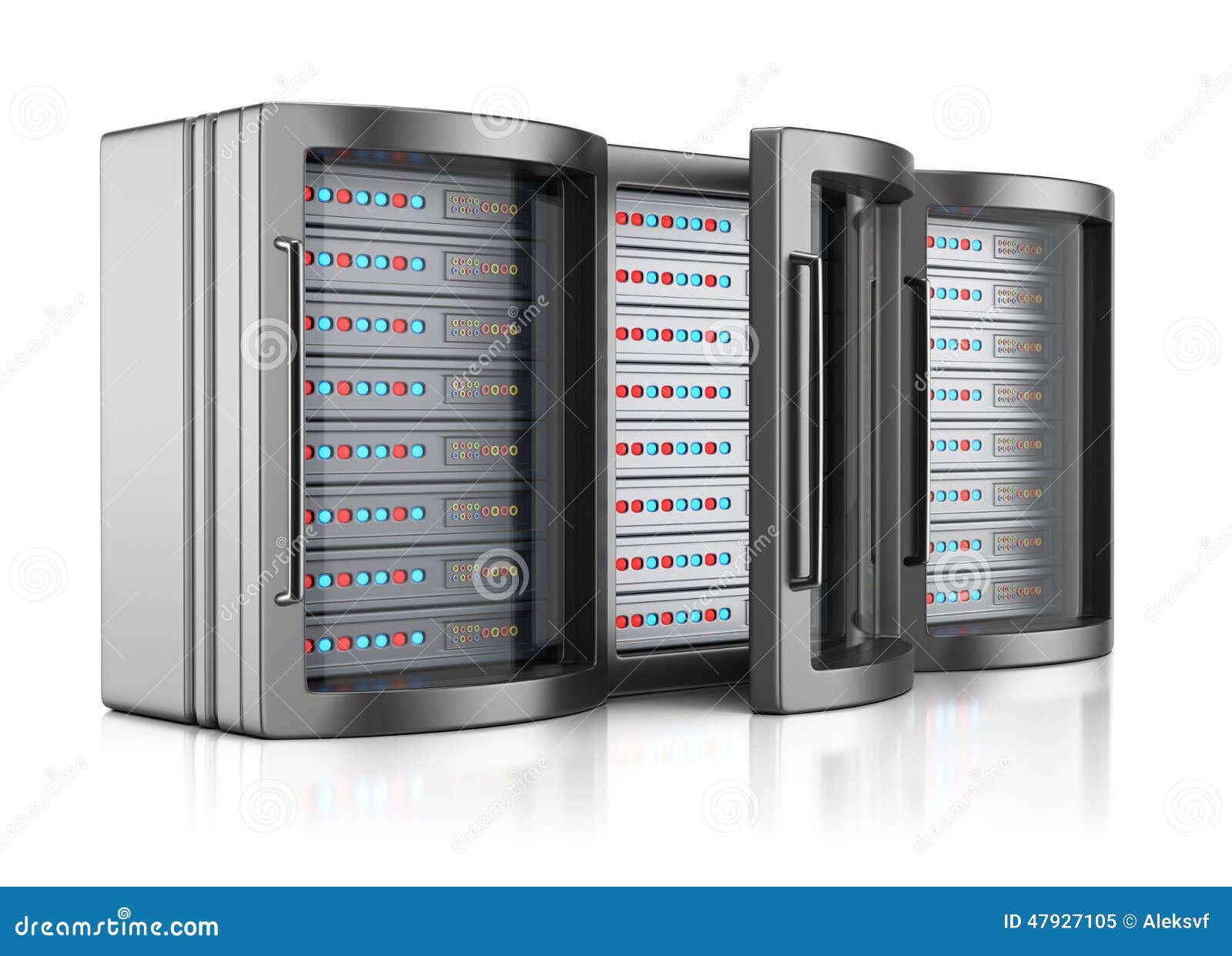 Server Racks In Abstract Technology Background Royalty-Free Cartoon ...