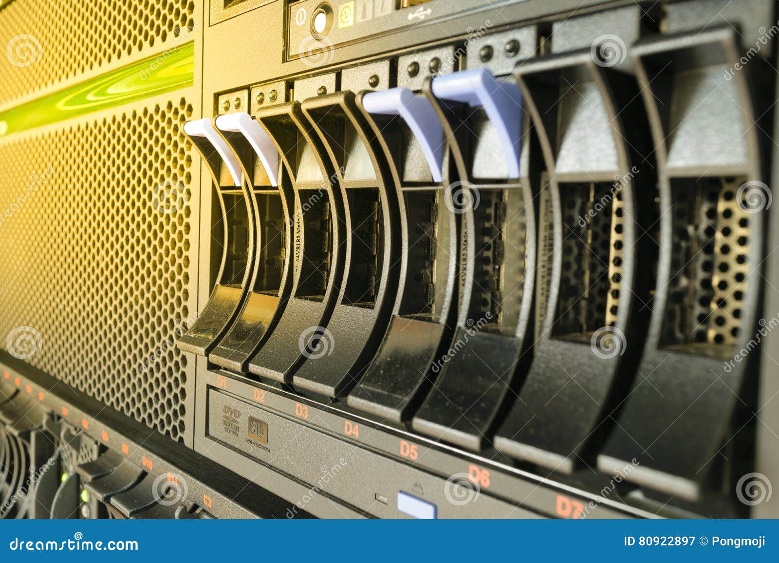 Server and raid storage stock image. Image of mounted - 80922897