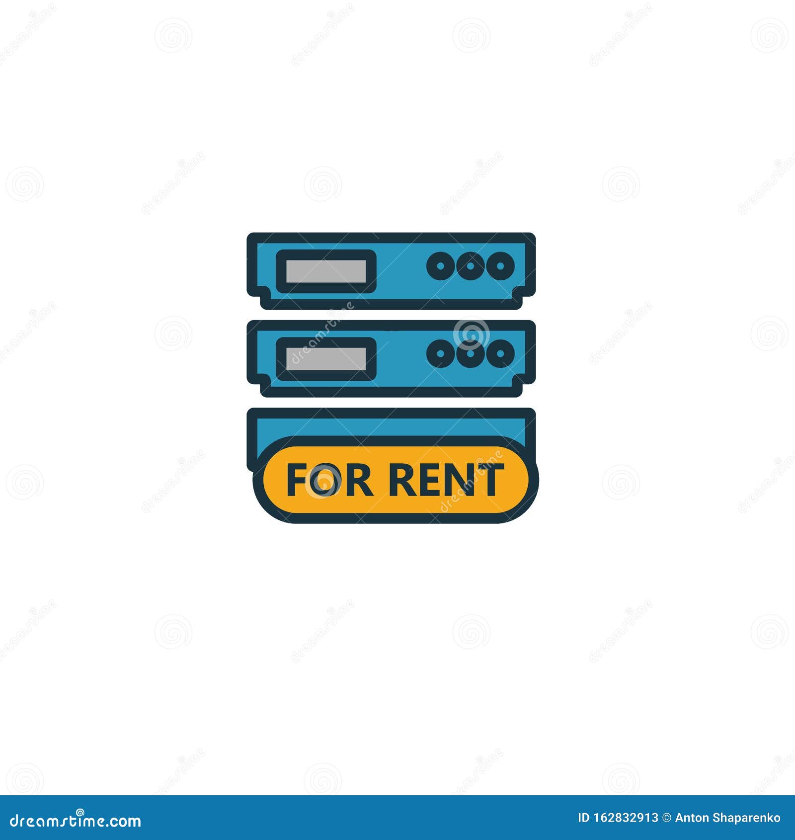 Server Rental Icon. Simple Element from Web Hosting Icons Collection ...
