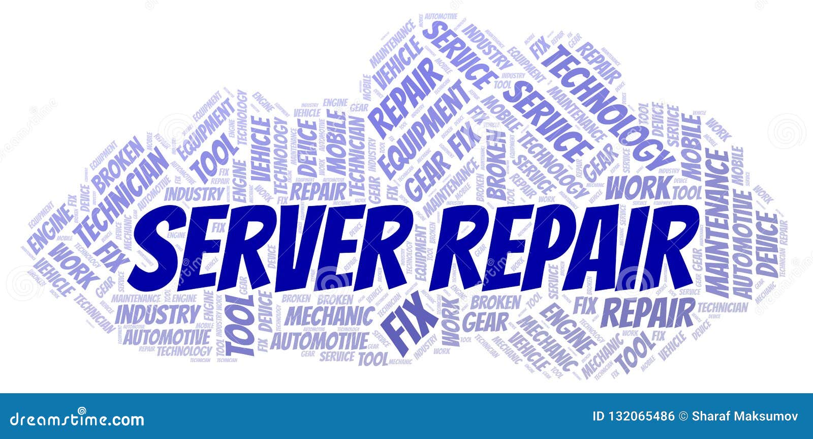 Server Repair word cloud stock illustration. Illustration of server ...