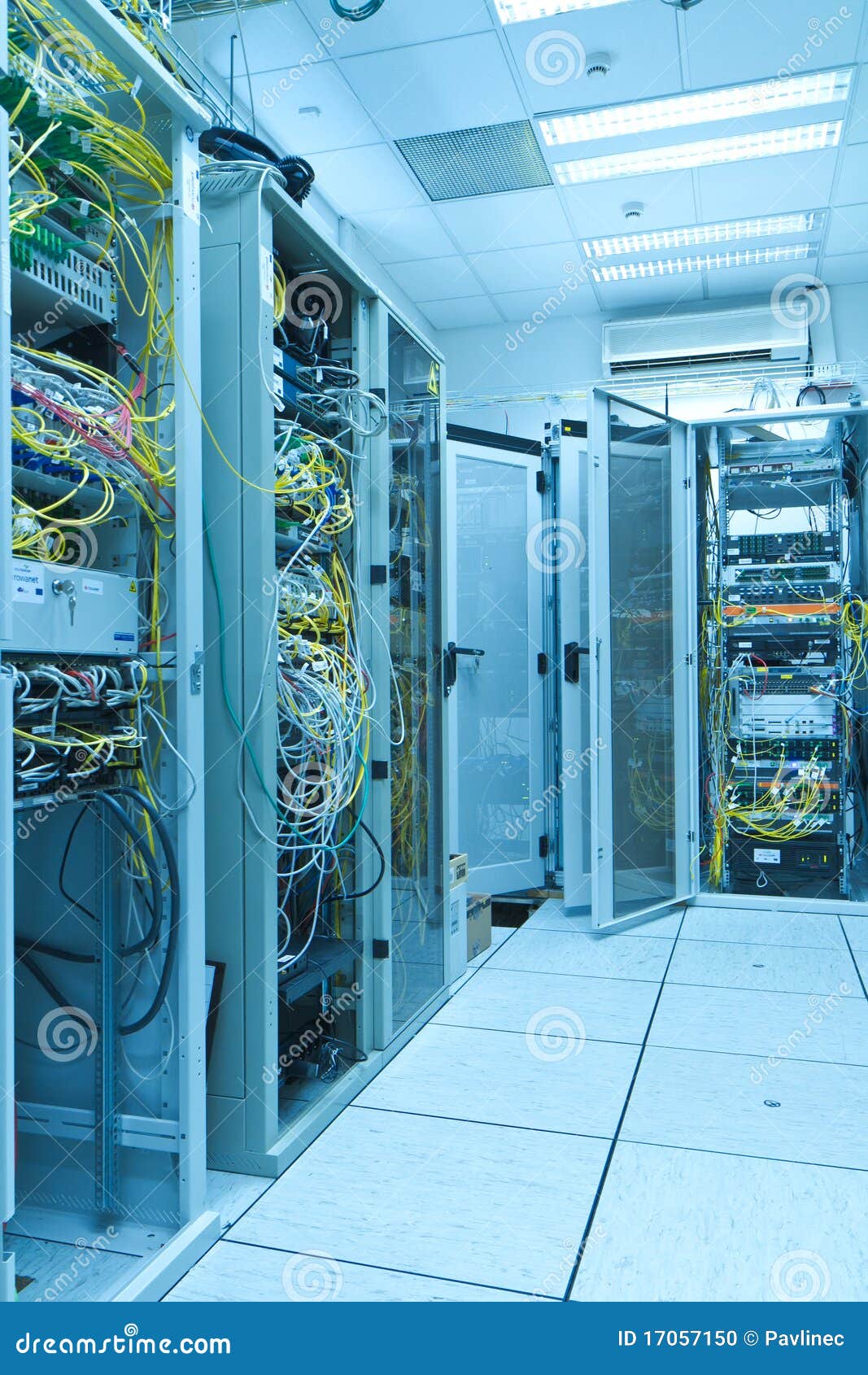Server room stock photo. Image of cat5e, datacenter, interior - 17057150