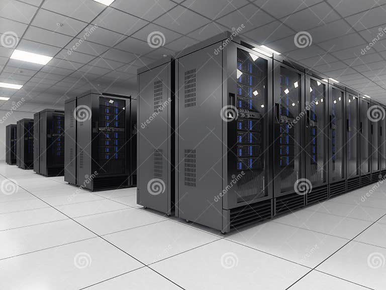 Server room stock illustration. Illustration of communication - 27280731