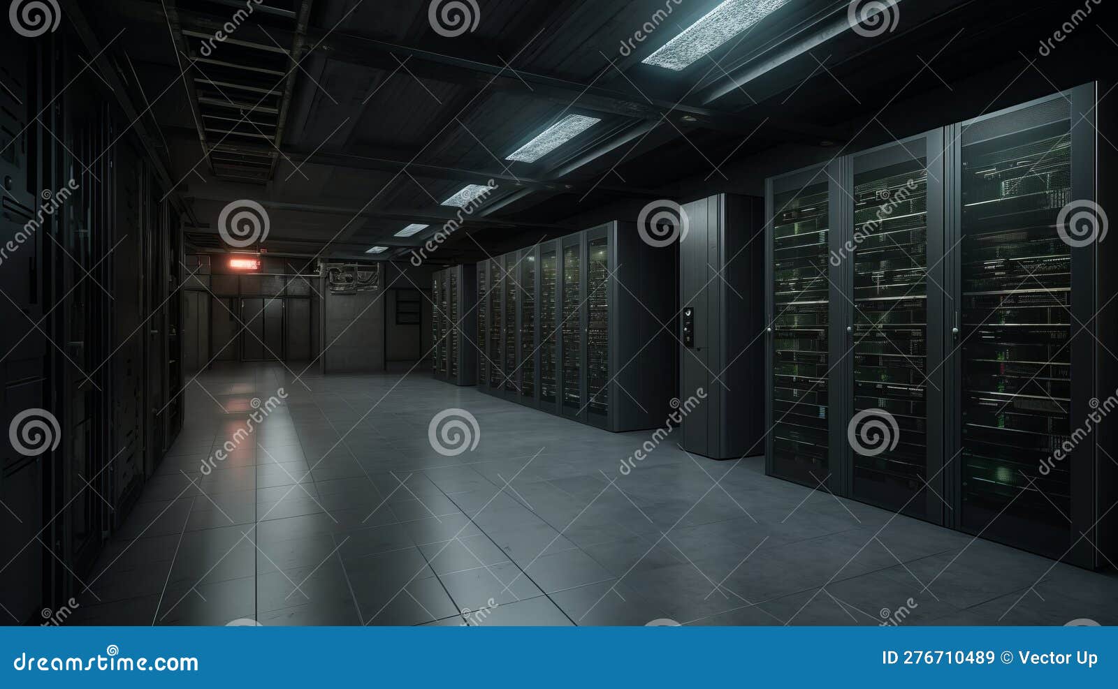 Server Room in Building. Generative AI Stock Image - Image of data ...