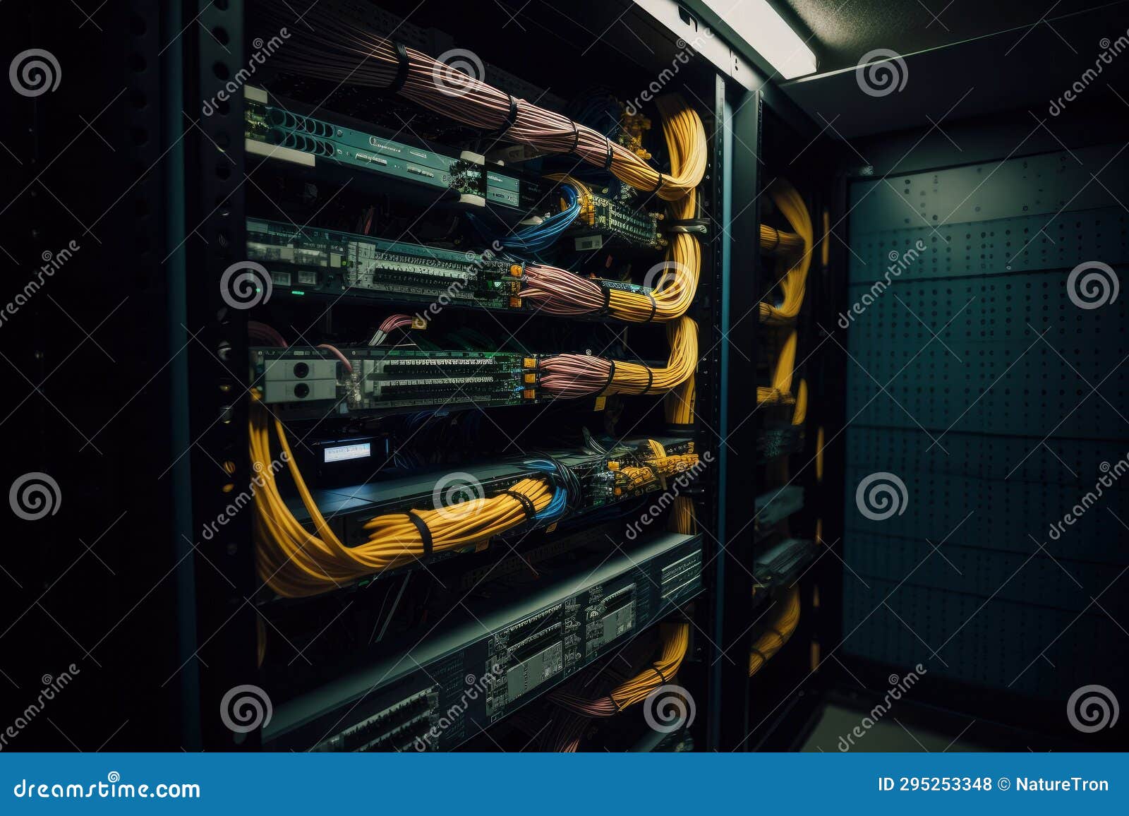 Server room cables server stock illustration. Illustration of internet ...