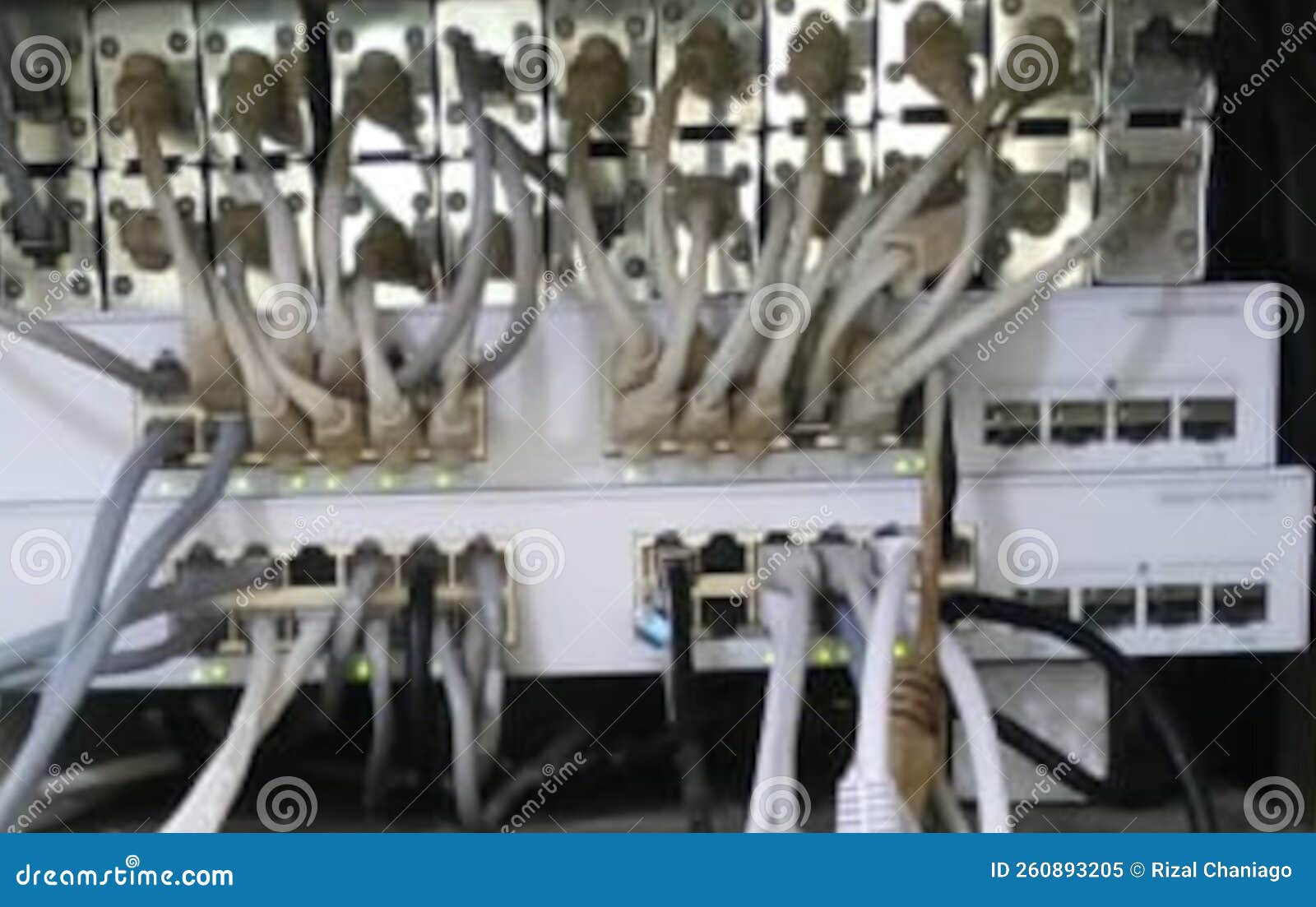 The Server Room with Cables Connects To the Port Stock Image - Image of ...