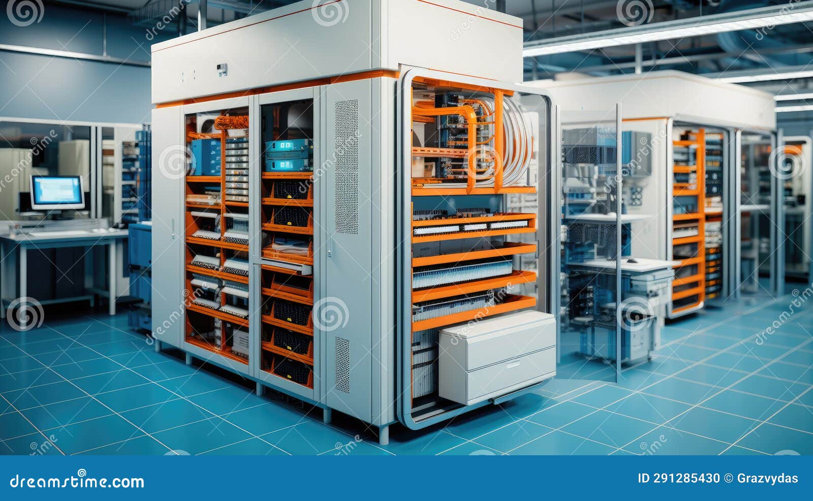 Server Room Center Exchanging Cyber Datas and Connections Stock ... Server Room Center Exchanging Cyber Datas and Connections Stock ...