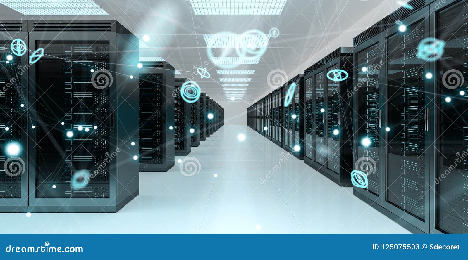 Server Room Center Exchanging Cyber Datas 3D Rendering Stock ... Server Room Center Exchanging Cyber Datas 3D Rendering Stock ...