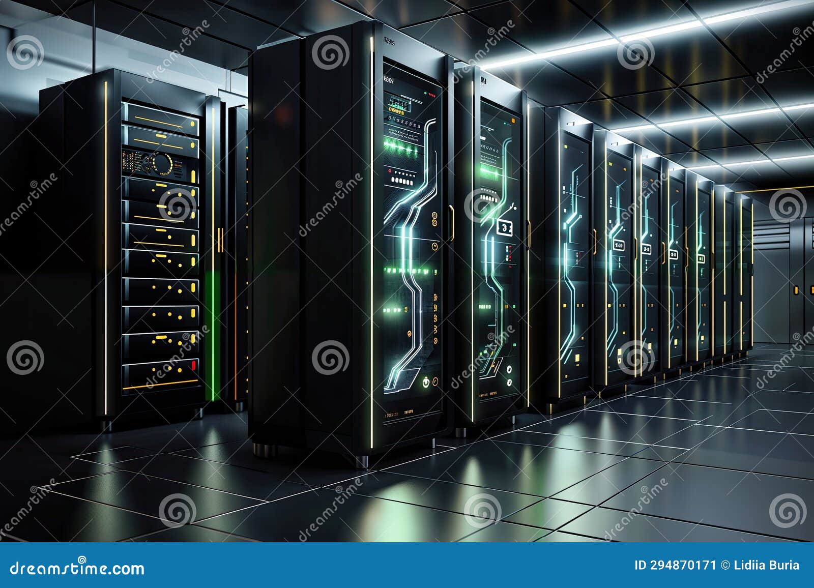 Server Room Data Center. Backup, Mining, Hosting, Mainframe and ...