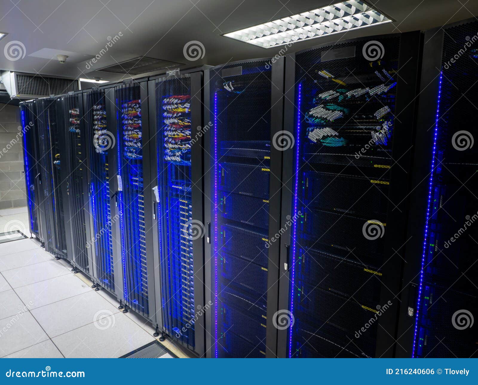 Server Room Data Center. Backup, Mining, Hosting, Mainframe Stock Photo ...