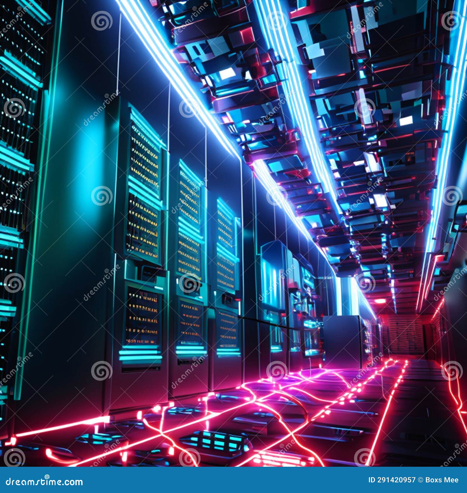 Server Room Data Center. Backup, Mining, Hosting, Mainframe, Farm and ...