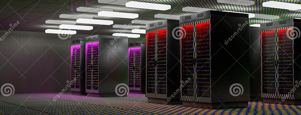 Server Room. Server Data Center. Backup, Mining, Hosting, Mainframe ...