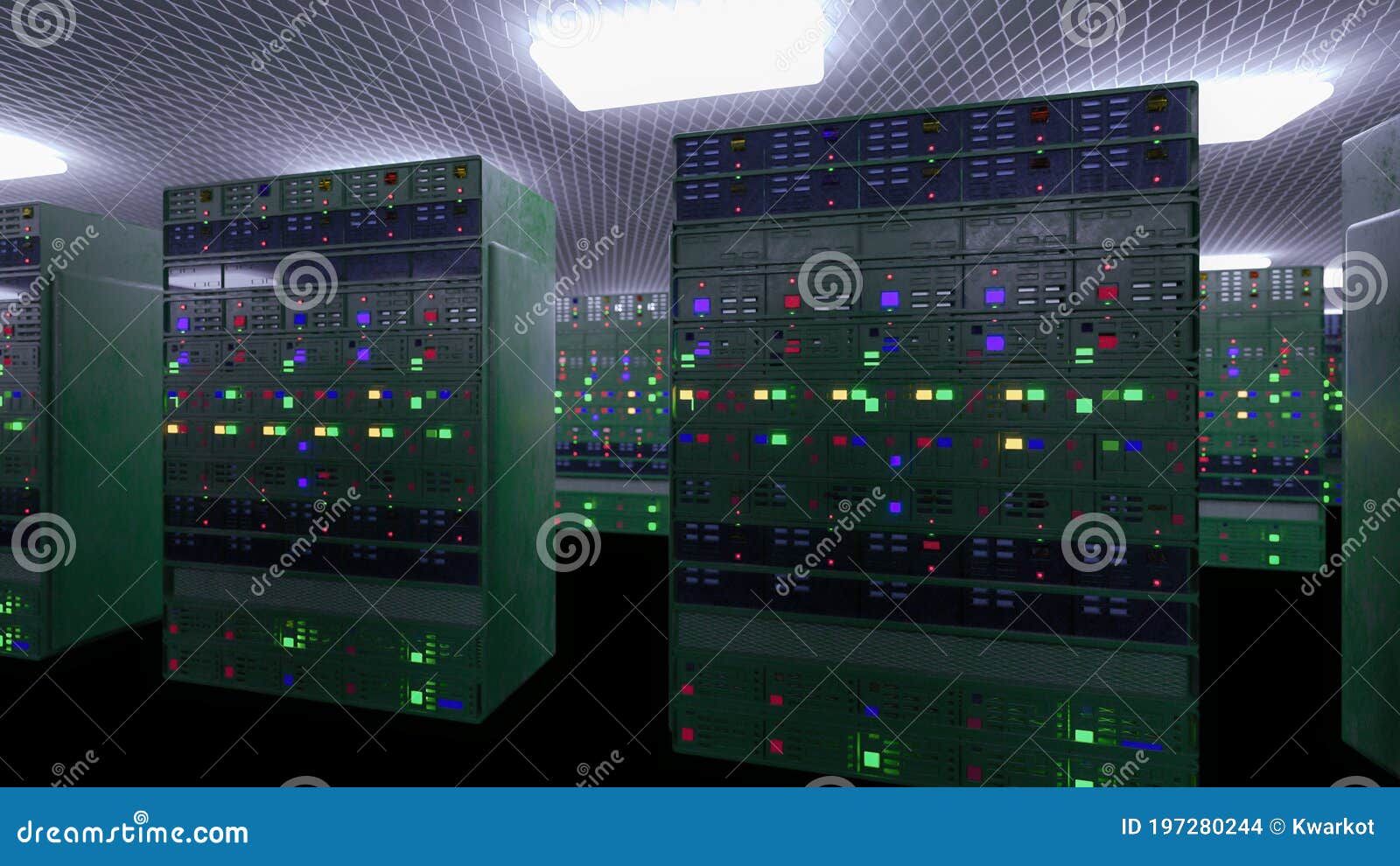Server Room Data Center. Backup, Mining, Hosting, Mainframe, Farm and ...