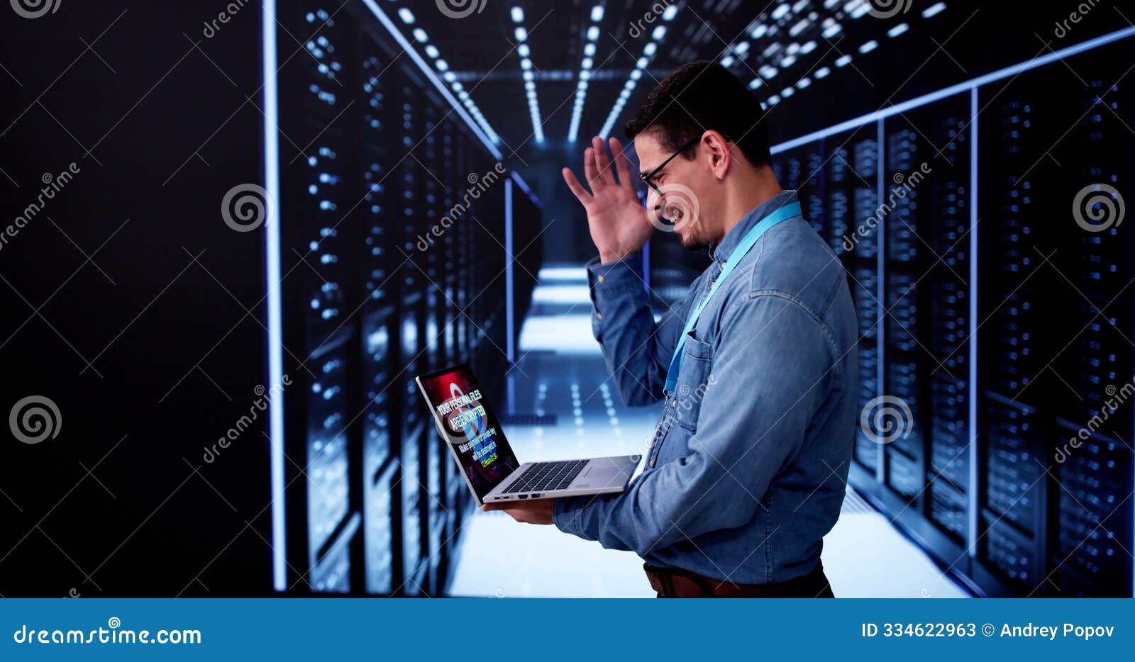 Server Room in Data Center. Cloud Computer Engineer Stock Image - Image of brazil, cyber: 334622963
