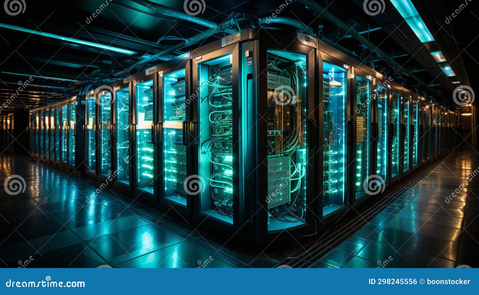 Server Room Data Center. Connectivity and it Evolution Stock ...