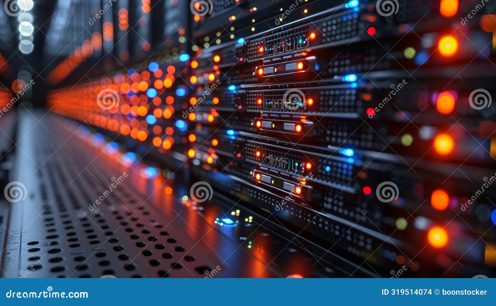 Server Room Data Center. Connectivity and it Evolution Stock ...