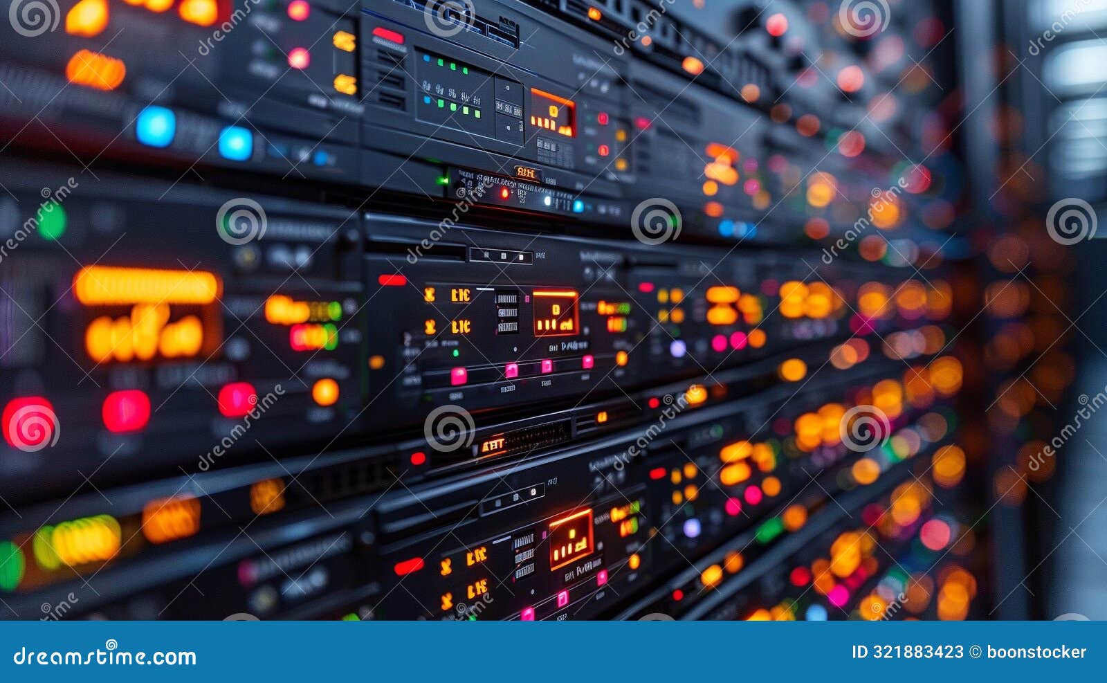 Server Room Data Center. Connectivity and it Evolution Stock ...