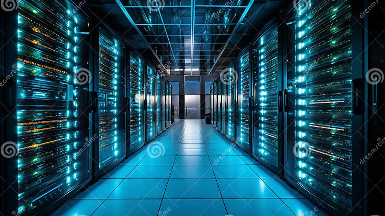 Server Room Data Center. Connectivity and it Evolution Stock ...
