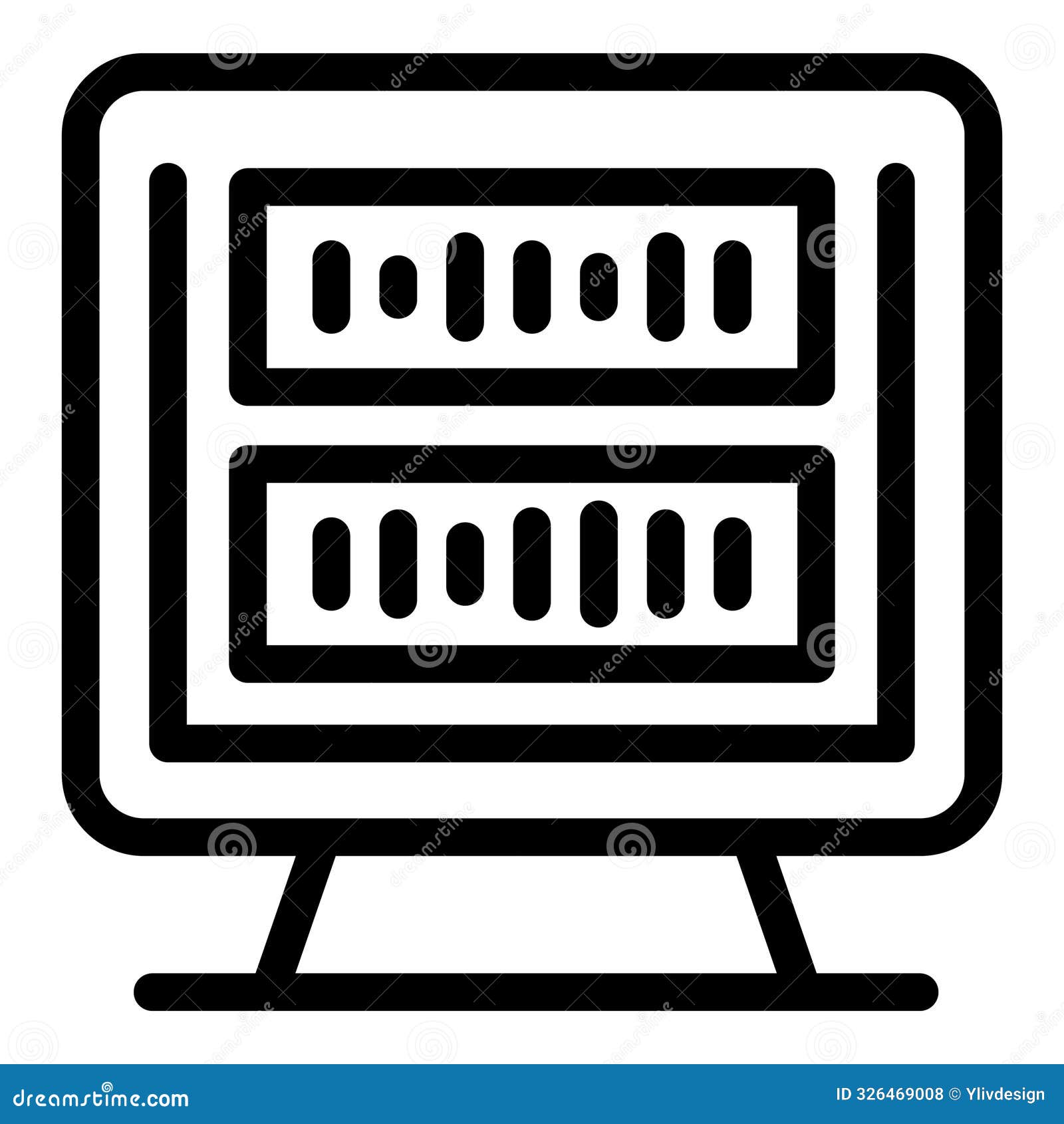 Simple Icon of a Server Room Showing a Network Connection Stock ...