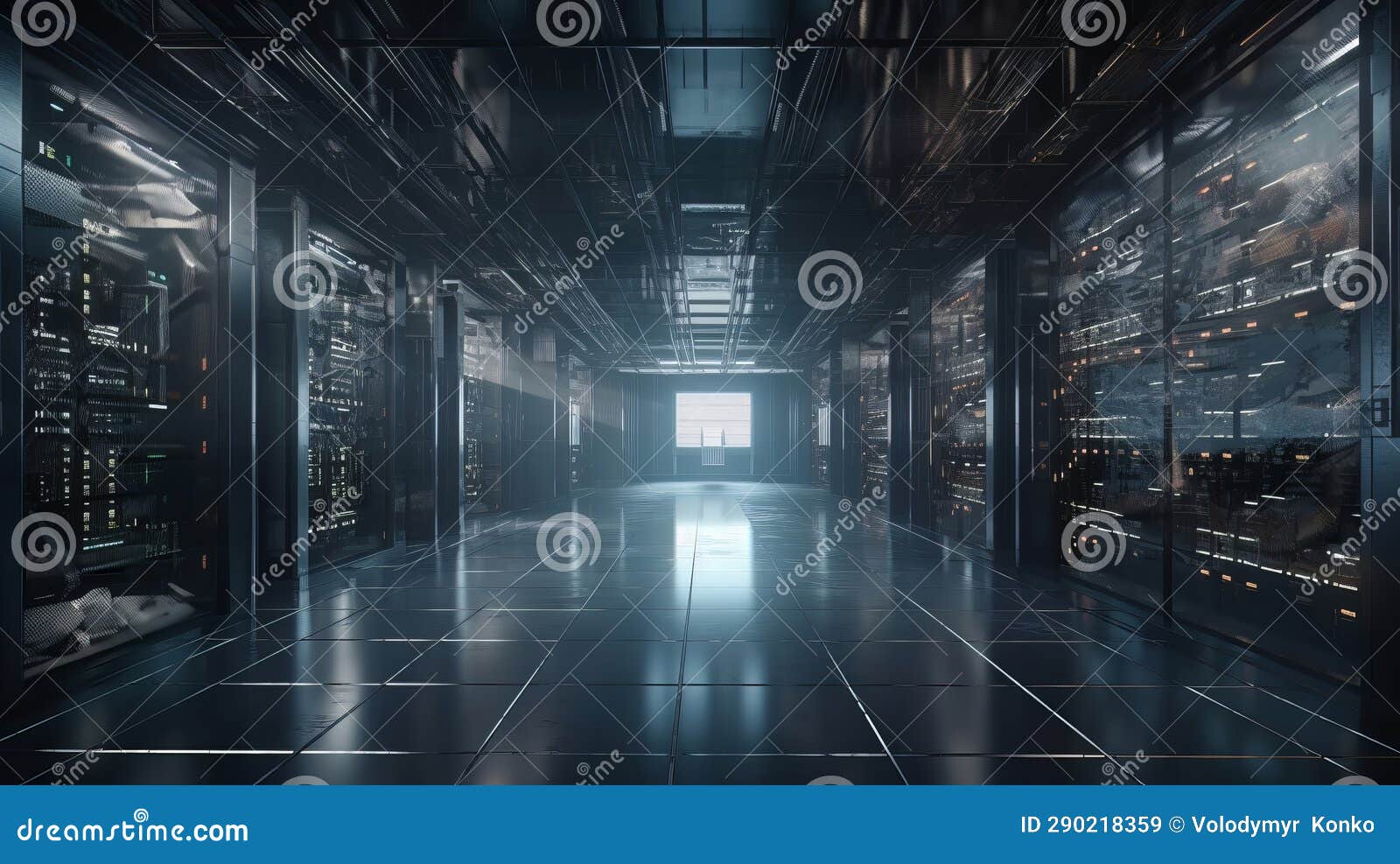 Server Room Data Center. Generative Ai Stock Image - Image of aerodrome ...