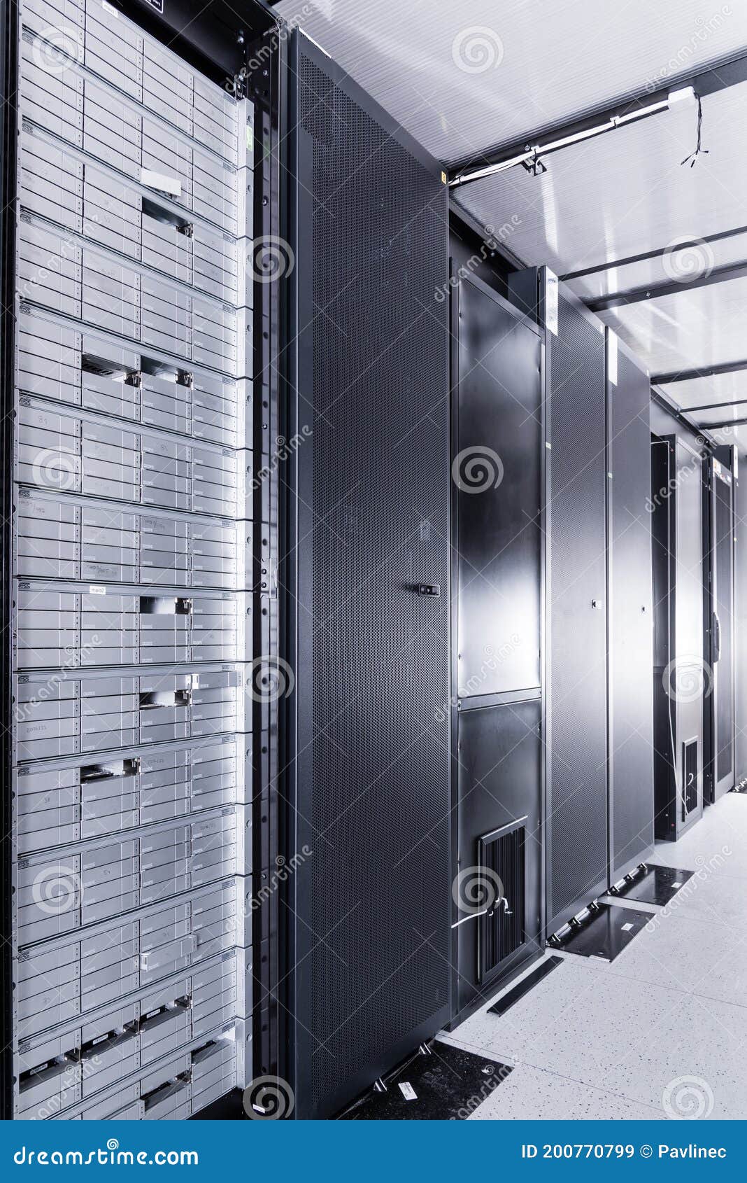 Server Room With Data Storage Hardware Stock Image Image Of