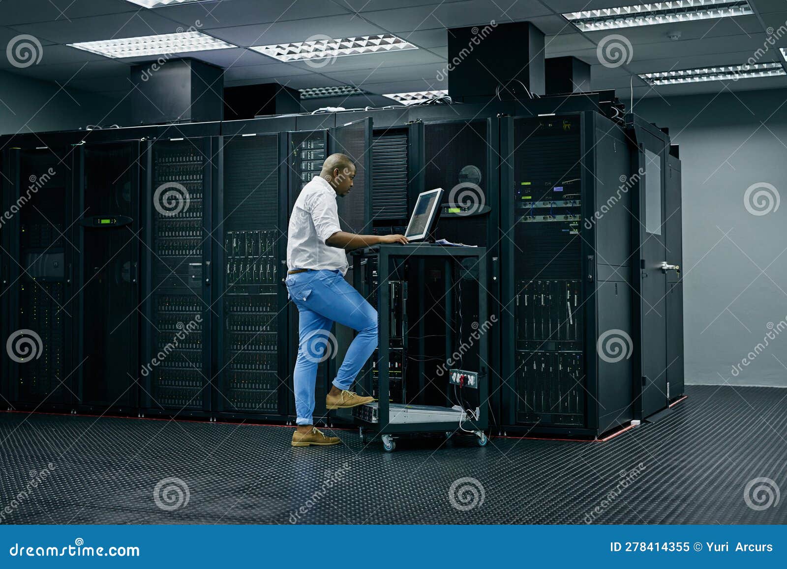 Mainframe Computer Paper With Blue Overlay Stock Photography ...