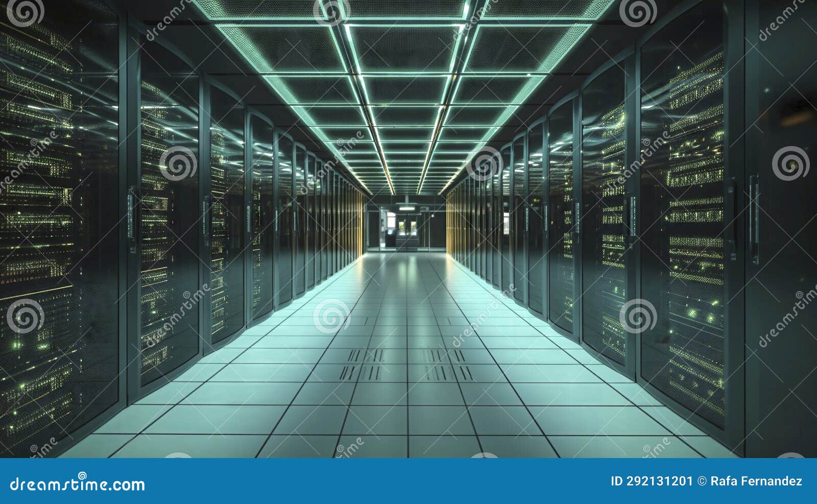 A Server Room in Datacenter.AI Generative Stock Illustration ...