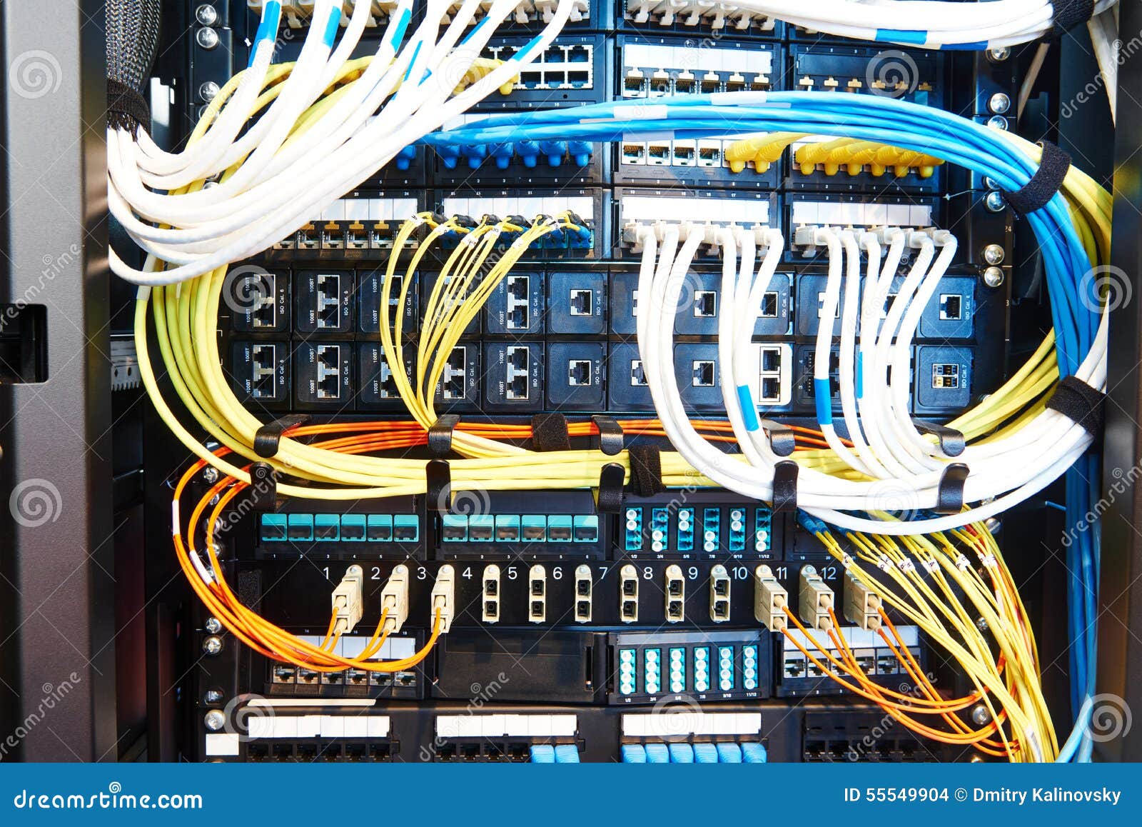 Server room equipment stock photo. Image of center, communication ...