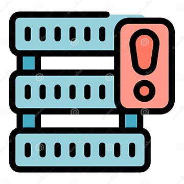 Server Room Error Alert Showing System Failure and Risk Stock Vector ...