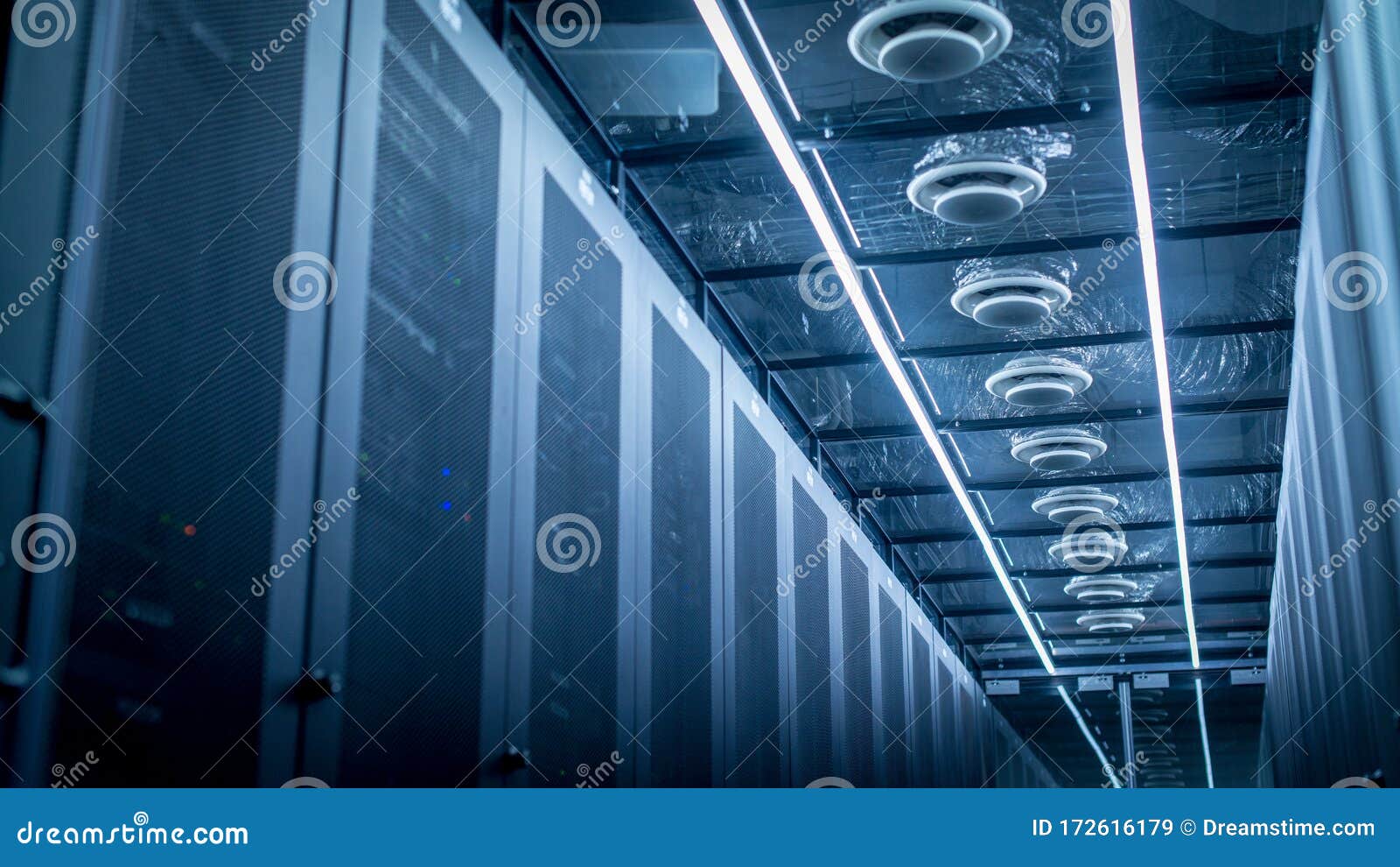 Server Room Full of Racks and Servers Stock Image - Image of hardware ...