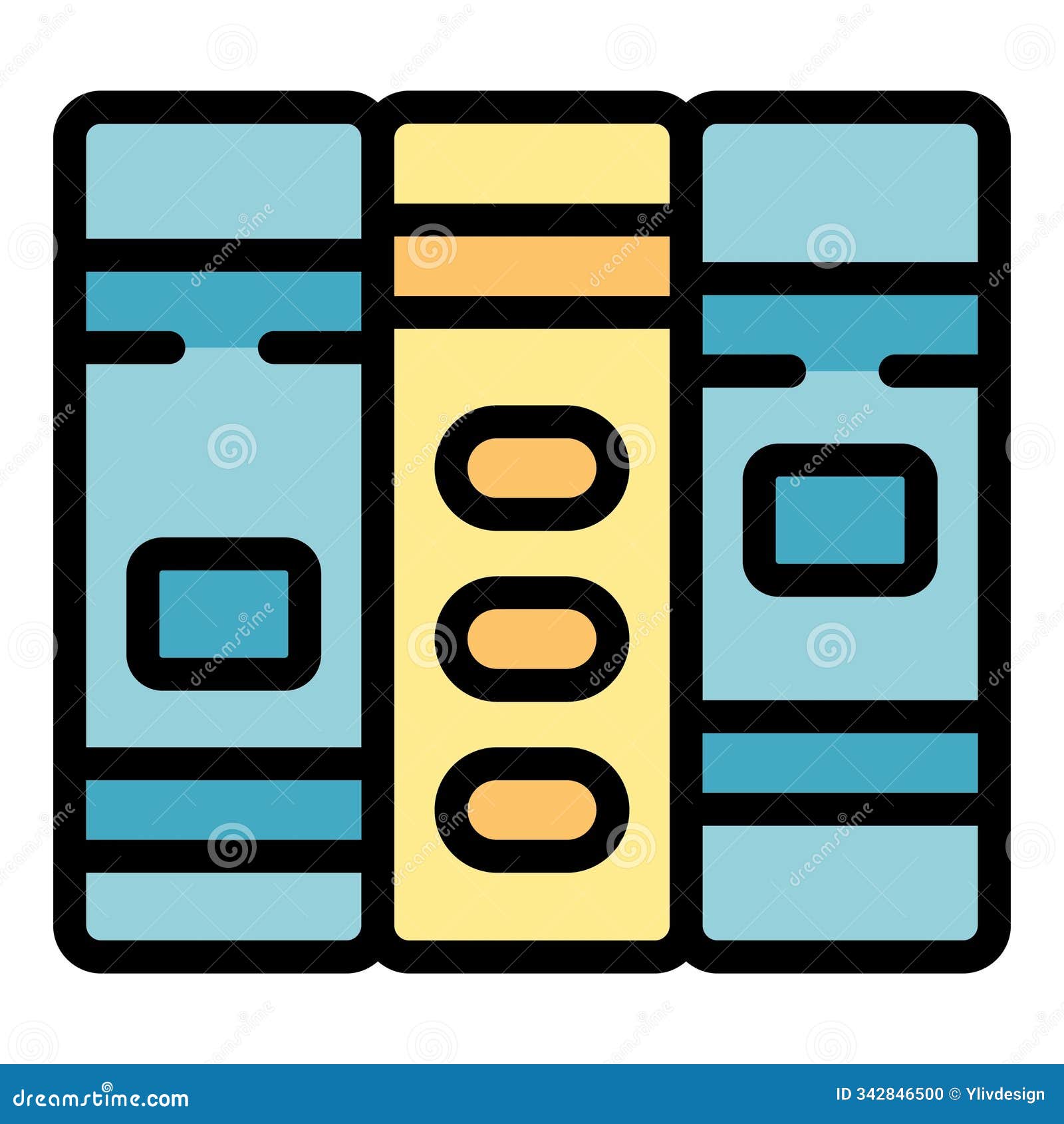 Server Room Icon Depicting Data Storage System Stock Vector ...